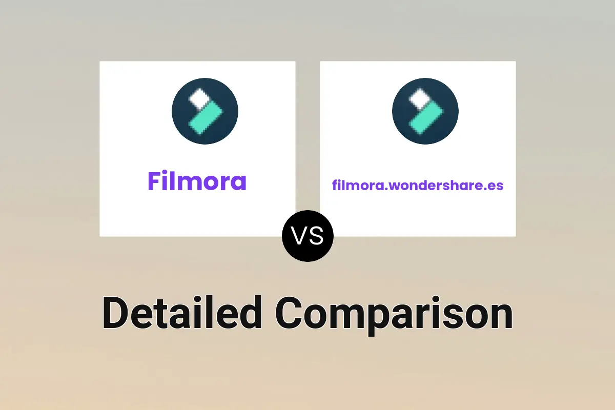 Filmora vs filmora.wondershare.es Detailed comparison features, price