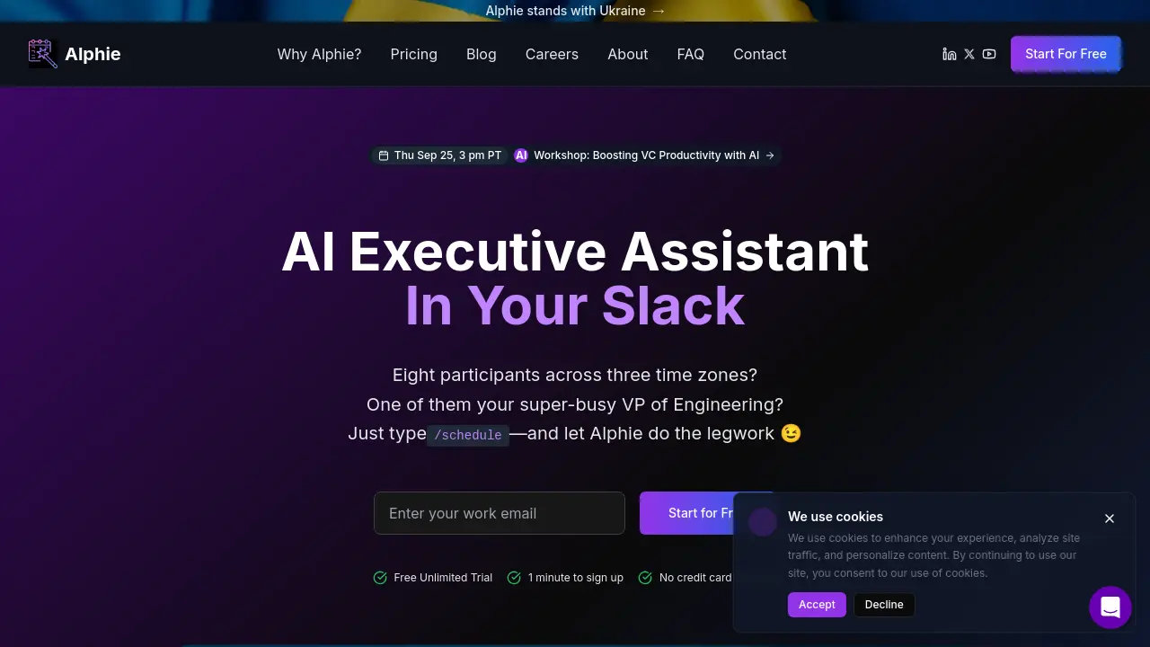 Alphie - AI Executive Assistant for Effortless Scheduling