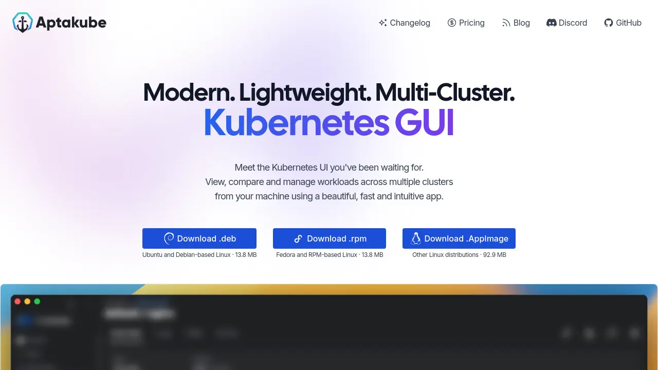 Aptakube - Modern, Lightweight Multi-Cluster Kubernetes GUI