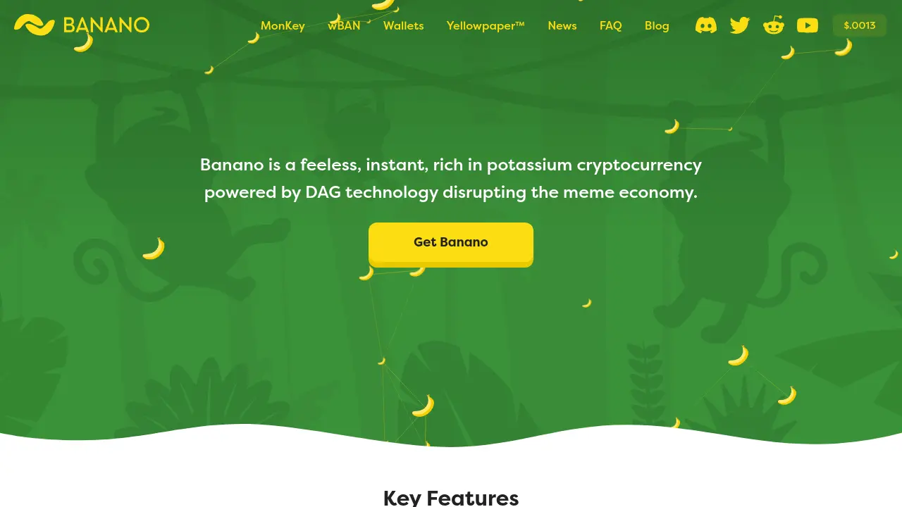 Banano - Feeless, instant, meme-powered cryptocurrency for everyone