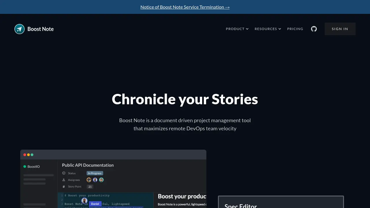 Boost Note - Document-Driven Project Management for Developer Teams