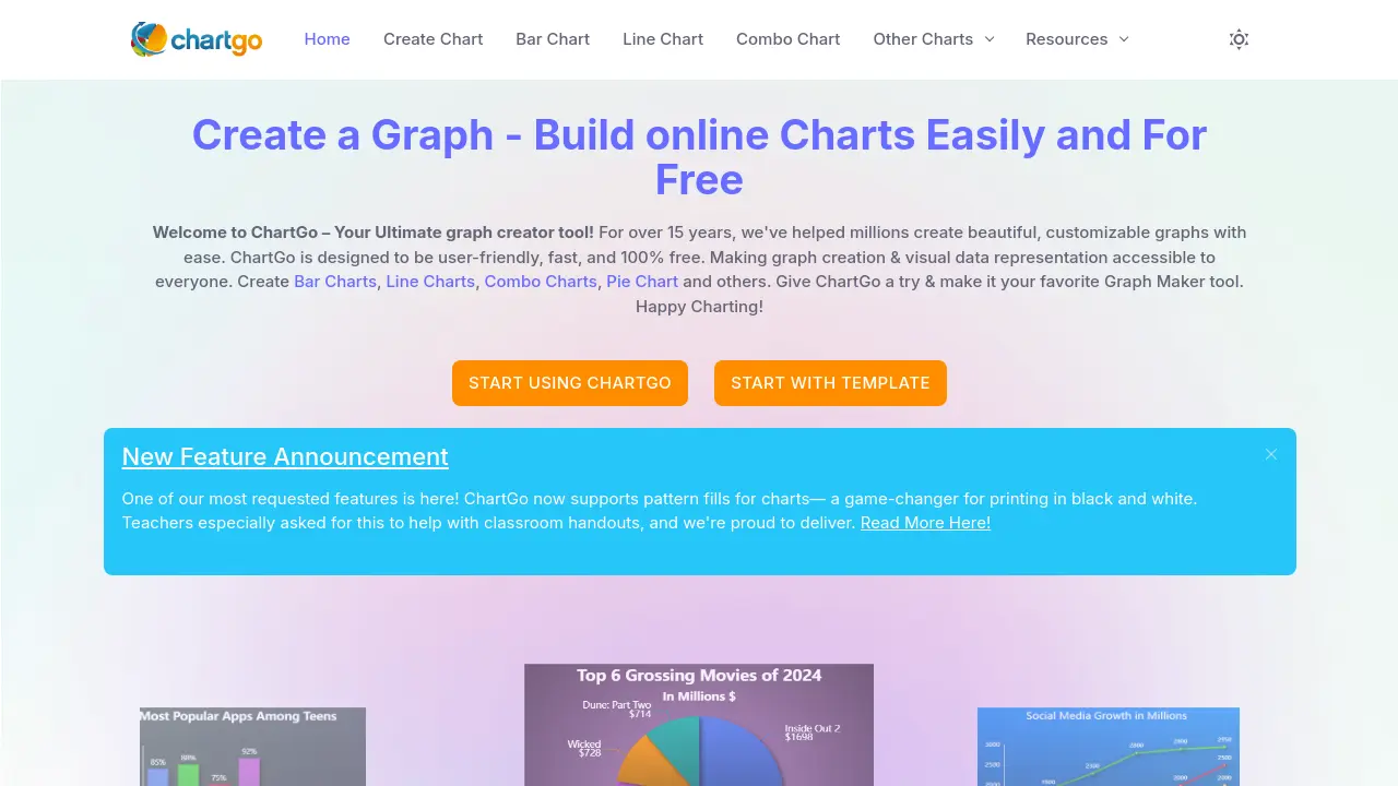 ChartGo - Create Professional Charts Online for Free