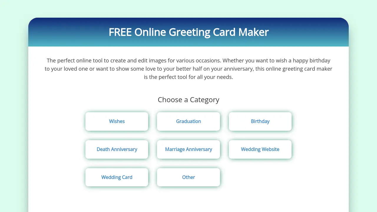 EditWishes - Create Free Custom Greeting Cards Online Instantly