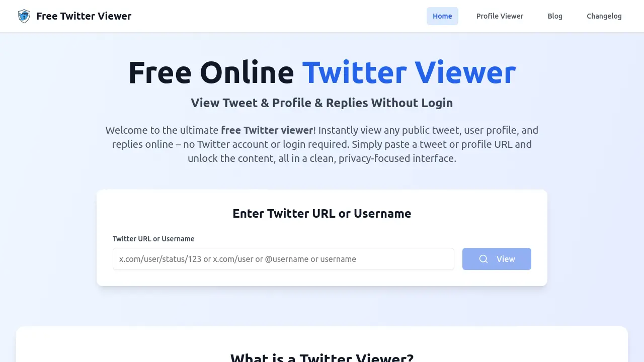 Free Twitter Viewer - View Twitter Profiles and Tweets Anonymously ...