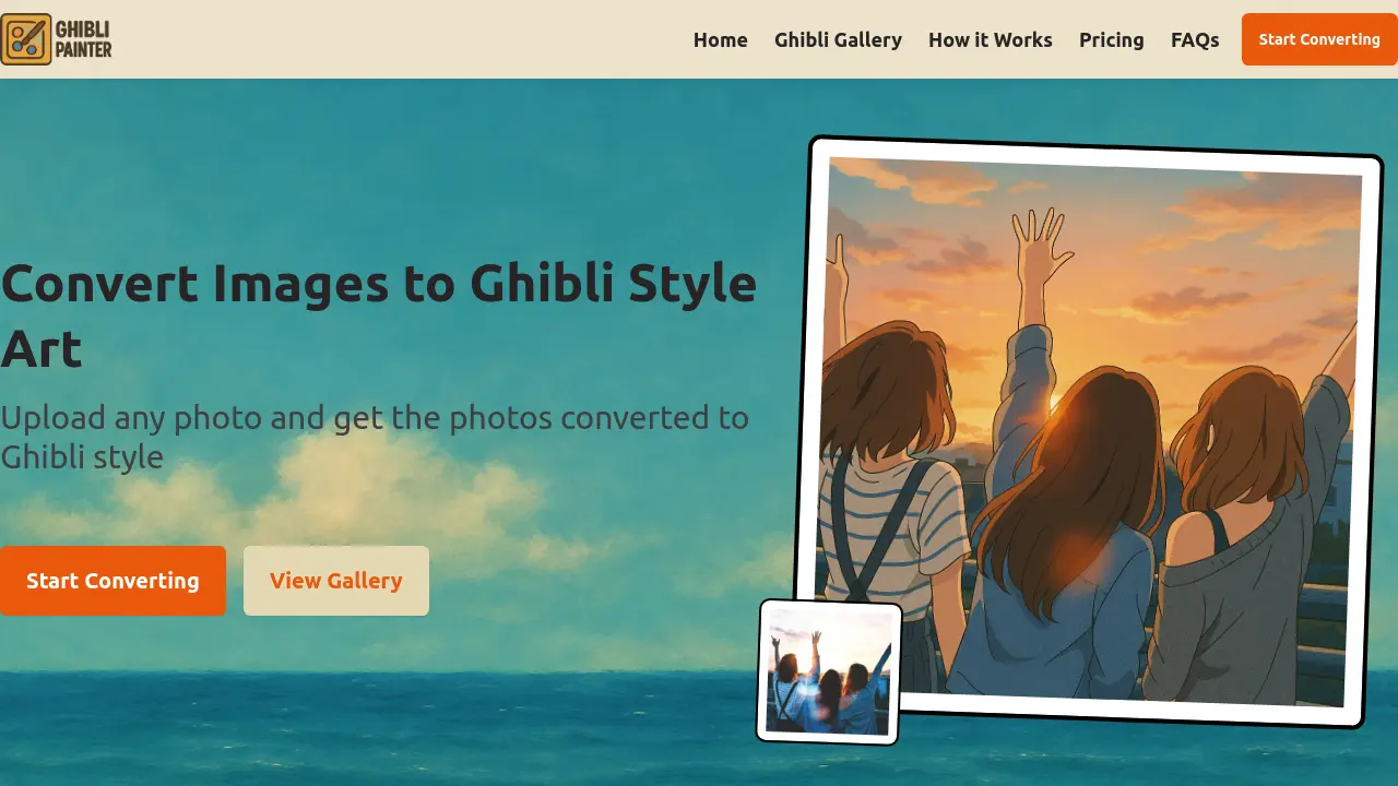 Ghibli Painter - Transform Your Photos into Ghibli-Style Art Instantly