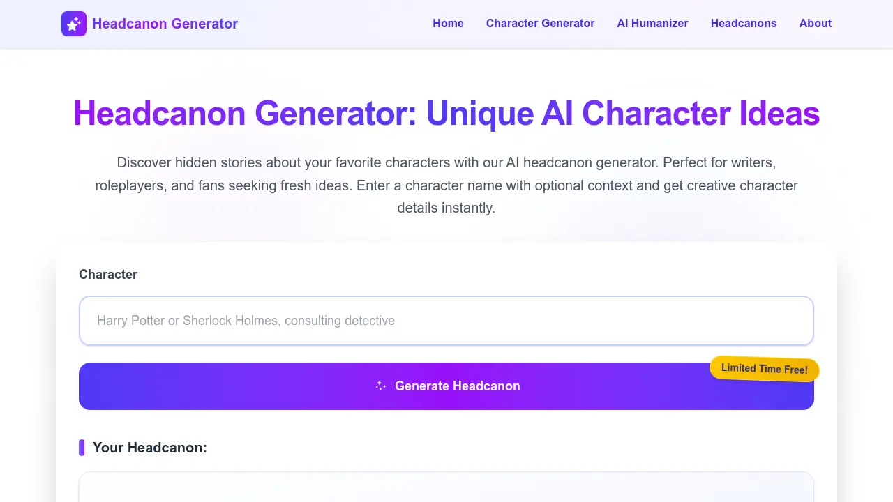 headcanongenerator.co - Discover hidden stories about your favorite ...