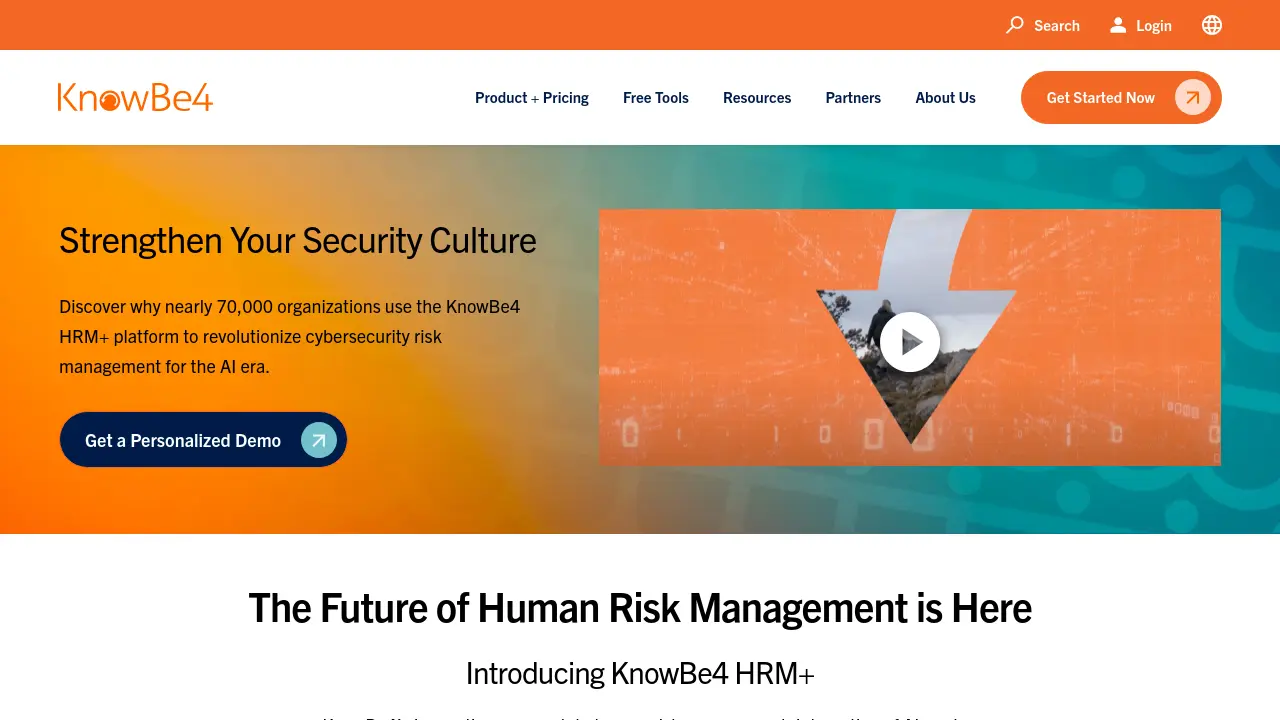 KnowBe4 - AI-powered Human Risk Management for Cybersecurity