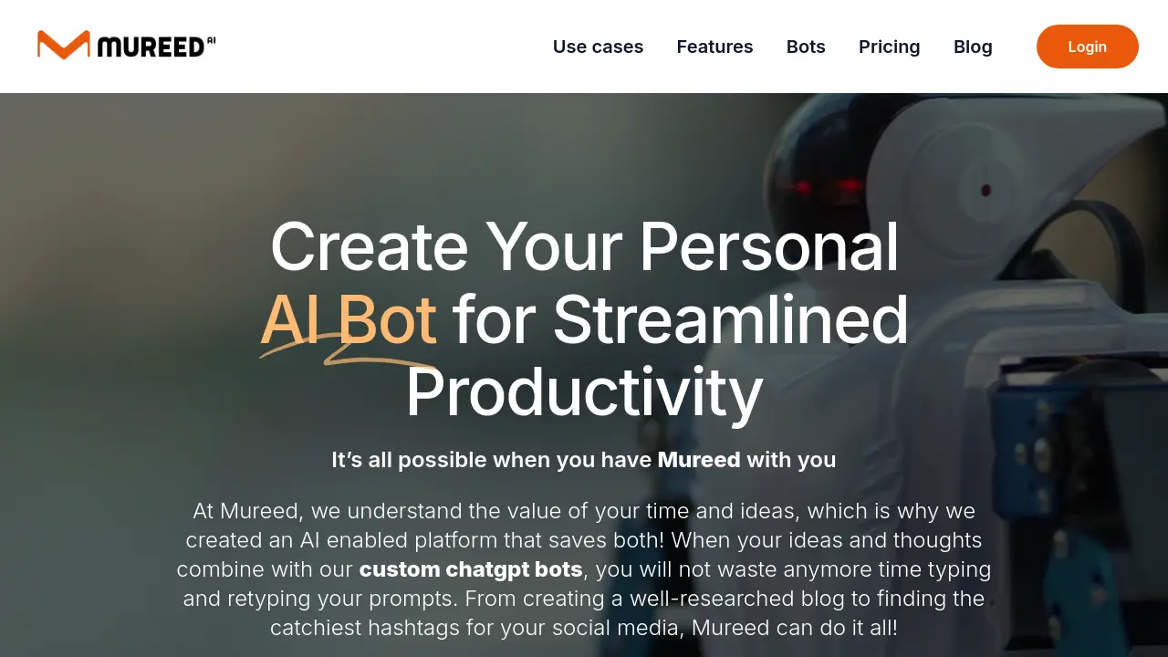 Mureed - Create Custom AI Chatbots for Seamless Productivity
