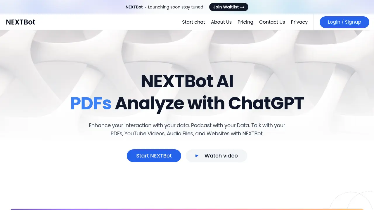 NEXTBot - Talk, Analyze, and Podcast with Your Data Effortlessly