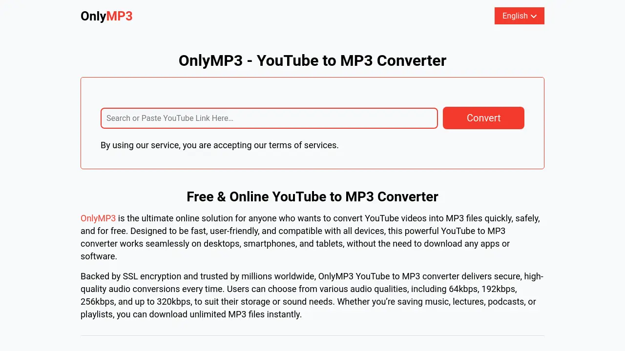 OnlyMP3 - Free and Fast Online YouTube to MP3 Converter