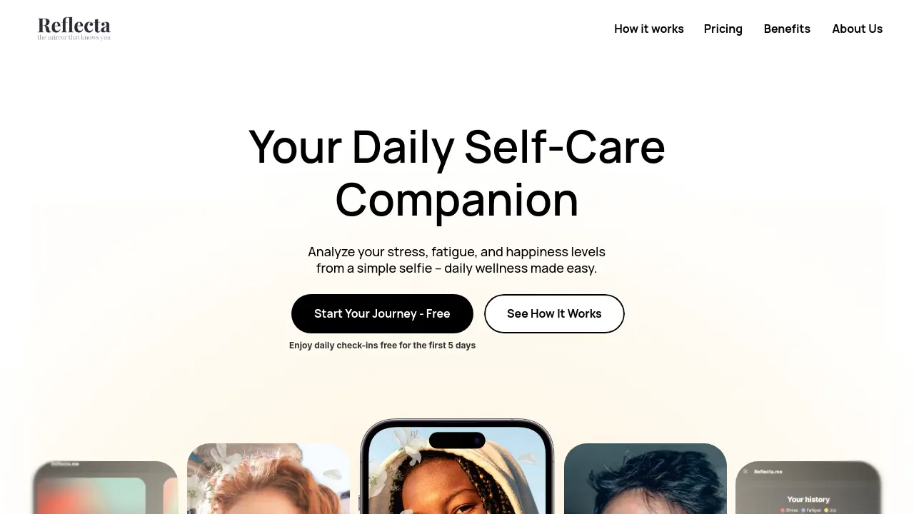 Reflecta - AI Wellness Tracking with Selfie-Based Insights