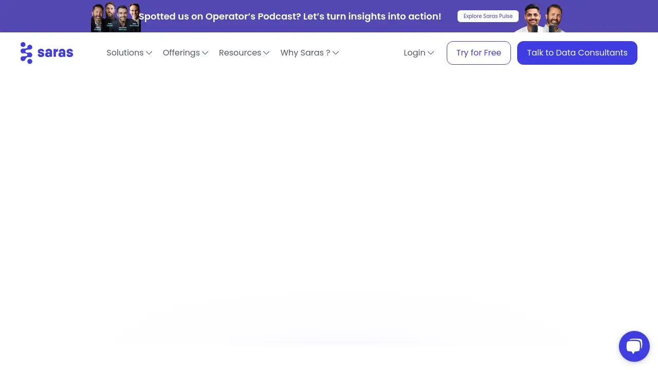 Saras Analytics - AI-Driven Omnichannel Data Intelligence Platform