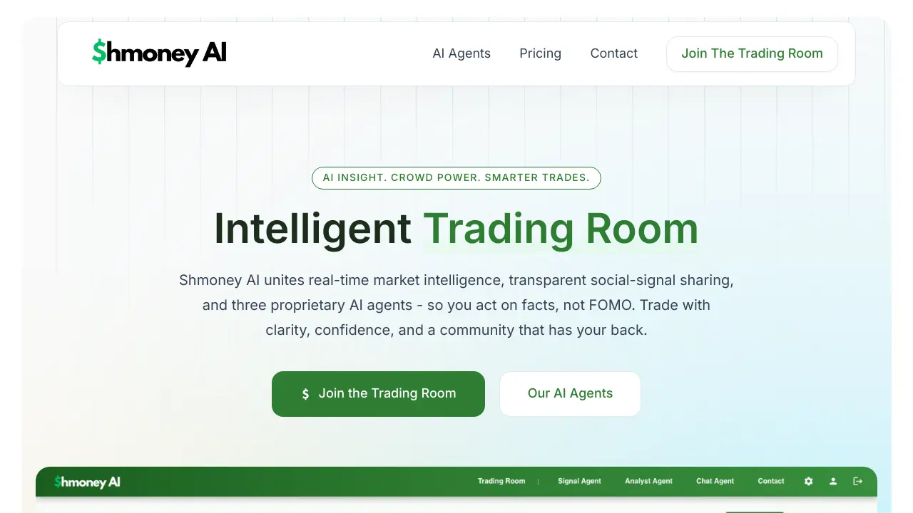 Shmoney AI - AI-Powered Trading Intelligence and Real-Time Market Insights