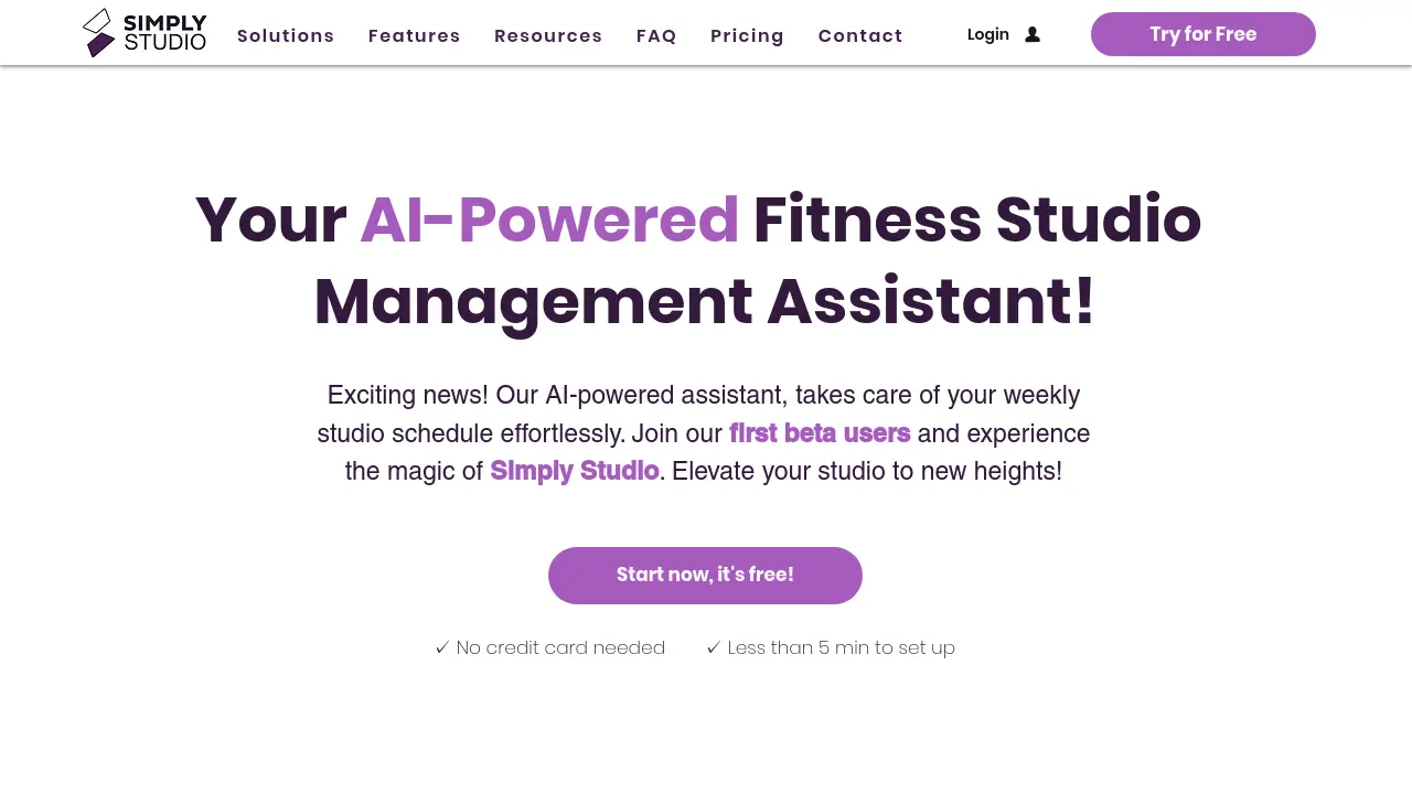 Simply Studio - AI-Powered Fitness Studio Management Assistant