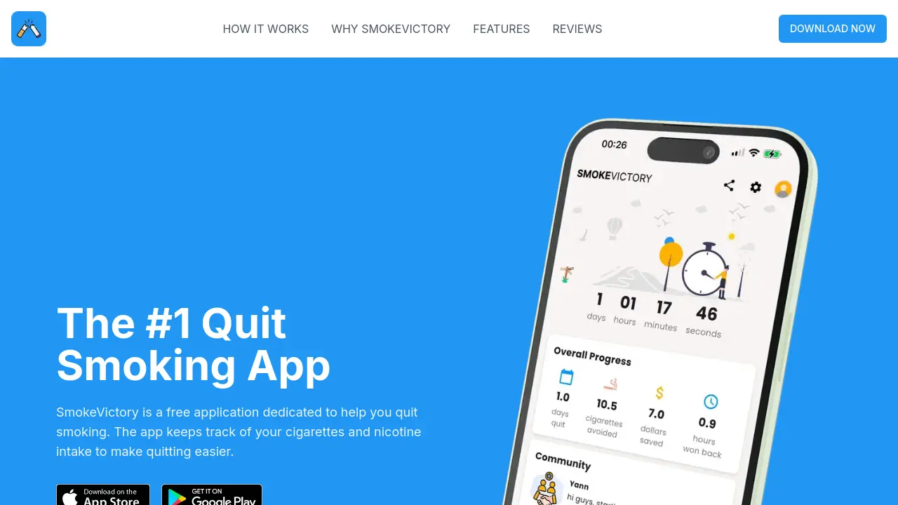 SmokeVictory - Track, Reduce, and Quit Smoking for Good