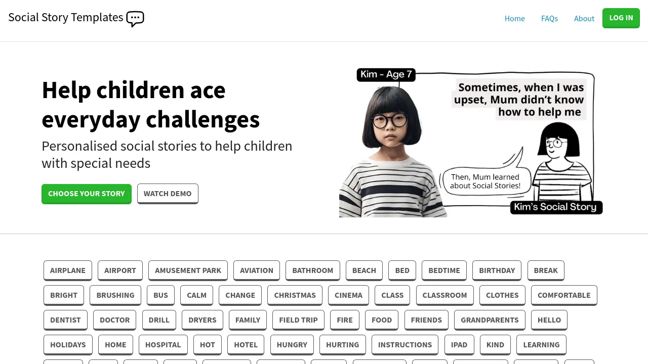 Social Story Templates - Personalized Social Stories for Special Needs ...