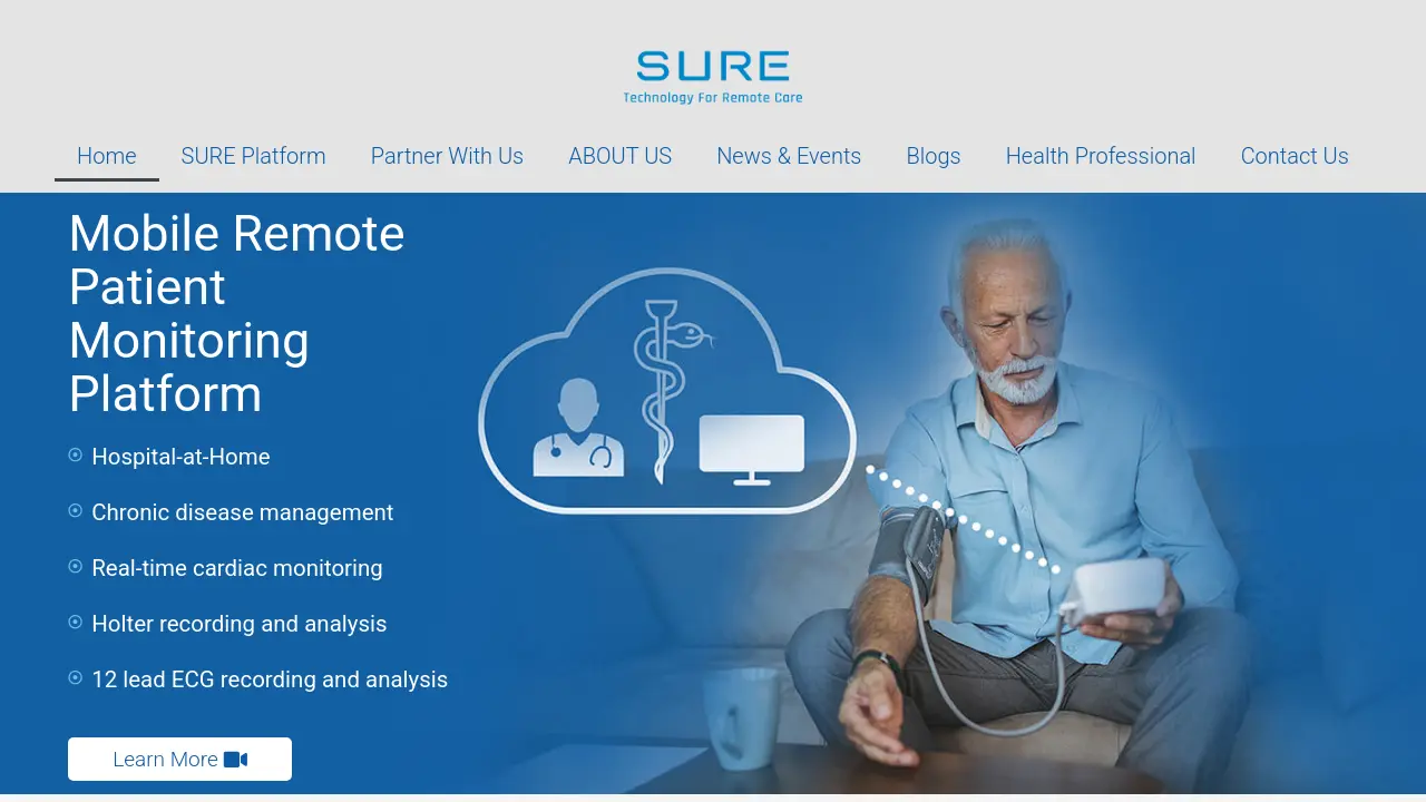 SURE Universal - Secure Remote Patient Monitoring Platform for Clinicians