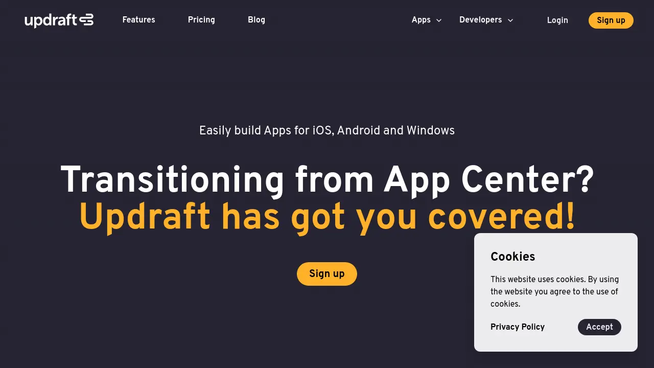Updraft - Effortless App Distribution and Deployment for Mobile Teams
